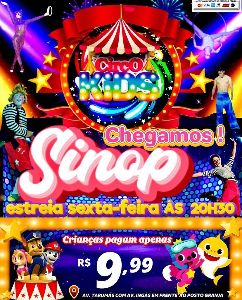 Circo Kids estreia em Sinop nesta sexta-feira (10)